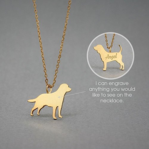 14K Gold Labrador Retriever Necklace | Personalized Dog Necklaces